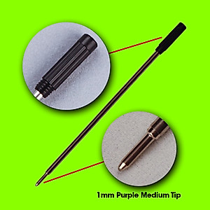Jaymo Replacement for Cross 8513 - Measures 4.563 in / 116 mm Long - Ballpoint Pen Refill - 6 Black