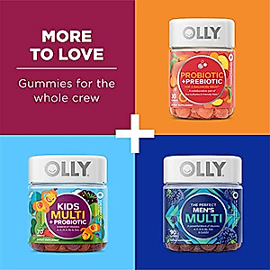 OLLY Women's Multivitamin Gummy, Overall Health and Immune Support, Vitamins A, D, C, E, Biotin, Folic Acid, Adult Chewable Vitamin, Berry, 45 Day Supply - 90 Count (Pack of 1)