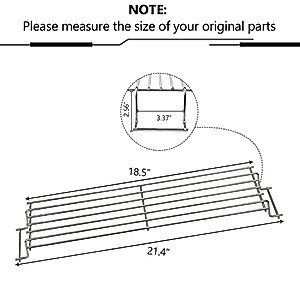 Unidanho 69866 Stainless Steel Warming Rack for Weber Weber Spirit E210 S210 E220 S220 with Up Front Controls (2013 - Newer)