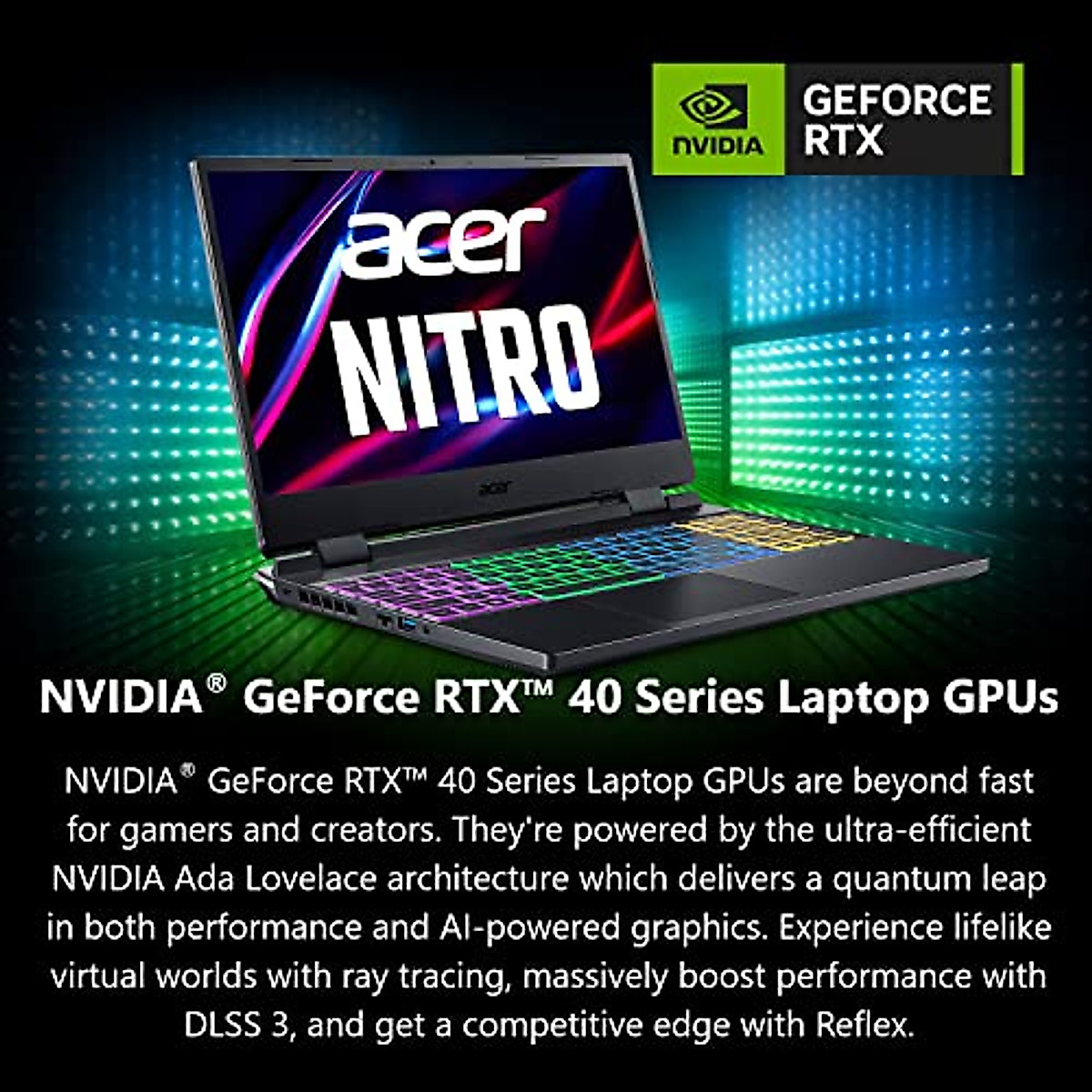 Acer Nitro 5 Gaming Laptop | Intel 12th Gen i7-12650H | NVIDIA GeForce RTX 4060 Laptop GPU | 15.6” FHD 144Hz IPS Display | 16GB DDR5 | 1TB Gen 4 SSD | Killer Wi-Fi 6 | RGB Backlit KB | AN515-58-781P