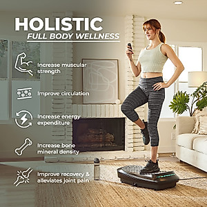 Sunny Health & Fitness FITBOARD 4D Vibration Plate Premium Total Body Shaker Platform for Toning, Sculpting & Recovery, Vibration Plate Exercise Machine with Remote – SF-VP822058
