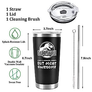 Gifts for Men Father Dad, 20 OZ Wine Tumbler for Him Boyfriend Fiancé, Christmas Stocking Stuffers Valentines Day Awesome Gifts From Daughter or Son Wife for Husband Festival Birthday Funny Presents