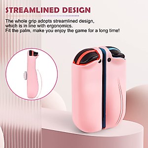 DLseego Devil Rabbit Switch Protective Case Soft TPU Shell Shockproof Scratch Resistant Cover Joy Con Skin with 4PCS Lovely Bunny & Cat Paw Thumb Grips Caps for Switch 2017 - Phone Call Rabbit Pink