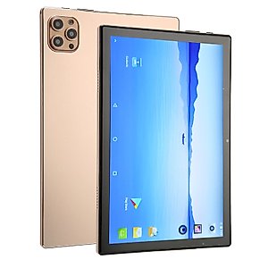 10.1 Inch Tablet for Android11, 4G Network Phone Call, 5G 2.4G WiFi Tablet PC, Octa Core 6G RAM 128G ROM, 8000mAh Battery, with Dual SIM Card Slot, Gifts for Kids (Gold)