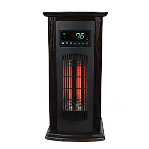 LifeSmart Electric Tower Heater, Portable Infrared Quartz Space Heater with 2 Remote Controls, 1500W
