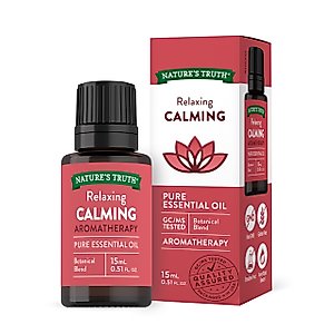 Nature's Truth Aromatherapy Calming 100% Pure Essential Oil, Citrus, 0.51 Fluid Ounce, Clear