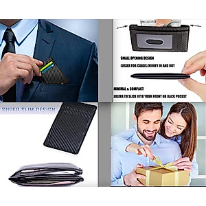 MONTABLEU Milano Handcrafted Mens Credit Card Holder Slim Front Pocket Wallet, Executive Black