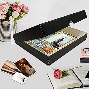 Lineco Archival Folio Storage Box. Metal Edge Archival Boxboard, Clamshell Lid. 9.5 x 12.5 x 1.75 inches.