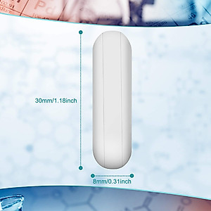 PTFE Magnetic Stirrer Mixer Stir Bar, White Color, Stir Rod Magnetic, Laboratory Bar, Stir Plate Bar, Stir Plate Magnet Stick (8 Pieces,30 mm/ 1.18 Inch)