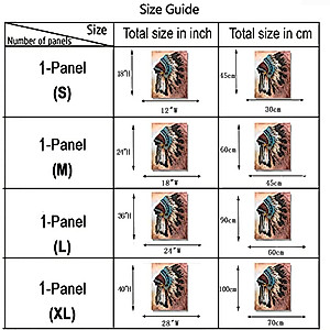 GUTTATY Native American Canvas Wall Art - American Indian Chief Headdress Feathered Art Canvas Prints for Wall Decor, Large Framed Artwork for Living Room Bedroom Ready to Hang (12W x18H)