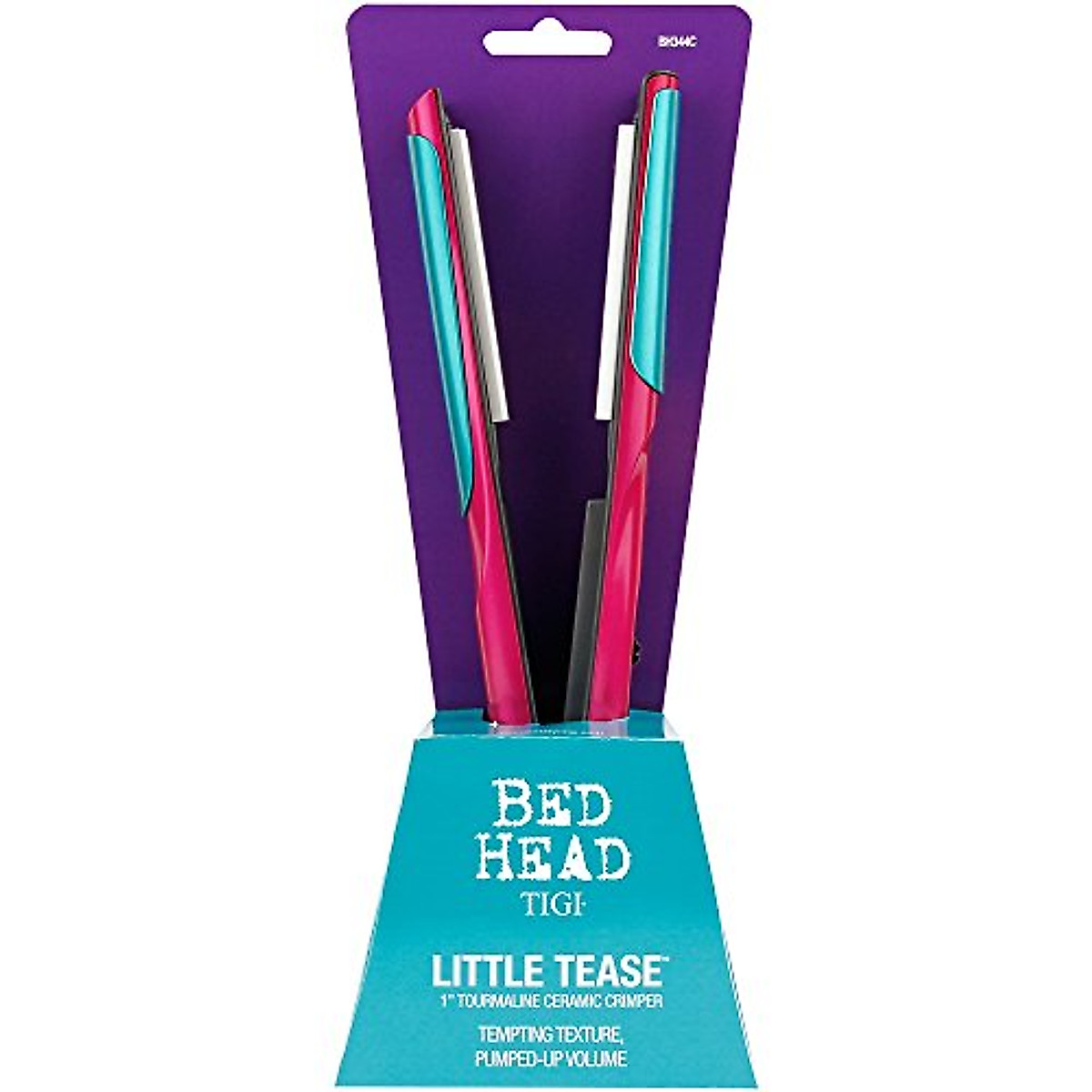 Bed Head Little Tease Hair Crimper | Small Texture, Pumped-Up Volume, & Extra Shine | Crimper Hair Tool with Tourmaline Ceramic Coating for Less Damage (1 in)