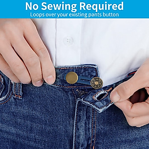 12PCS Pants Button Extender, Waist Button Extenders for Jeans, Waist Extenders for Pants for Women Men, No Sewing Instant Waistband Extension 1-1.8 Inches