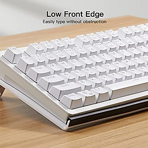 HUANUO Keyboard Stand for Desk, Ergonomic Typing Keyboard Riser with 2 Height Adjustable, Premium Acrylic Computer Keyboard Holder Keyboard Tray with Desktop Whiteboard Function & Non-Slip Pads, White