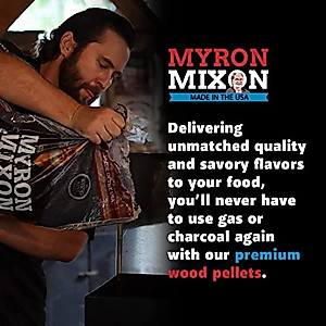 Myron Mixon Wood Pellets for Smoker and Grill | Cherry | Professional Quality Pellets for Smoker Grill, No Artificial Flavors or Additives | USA Made | 20 lb Bag x 2
