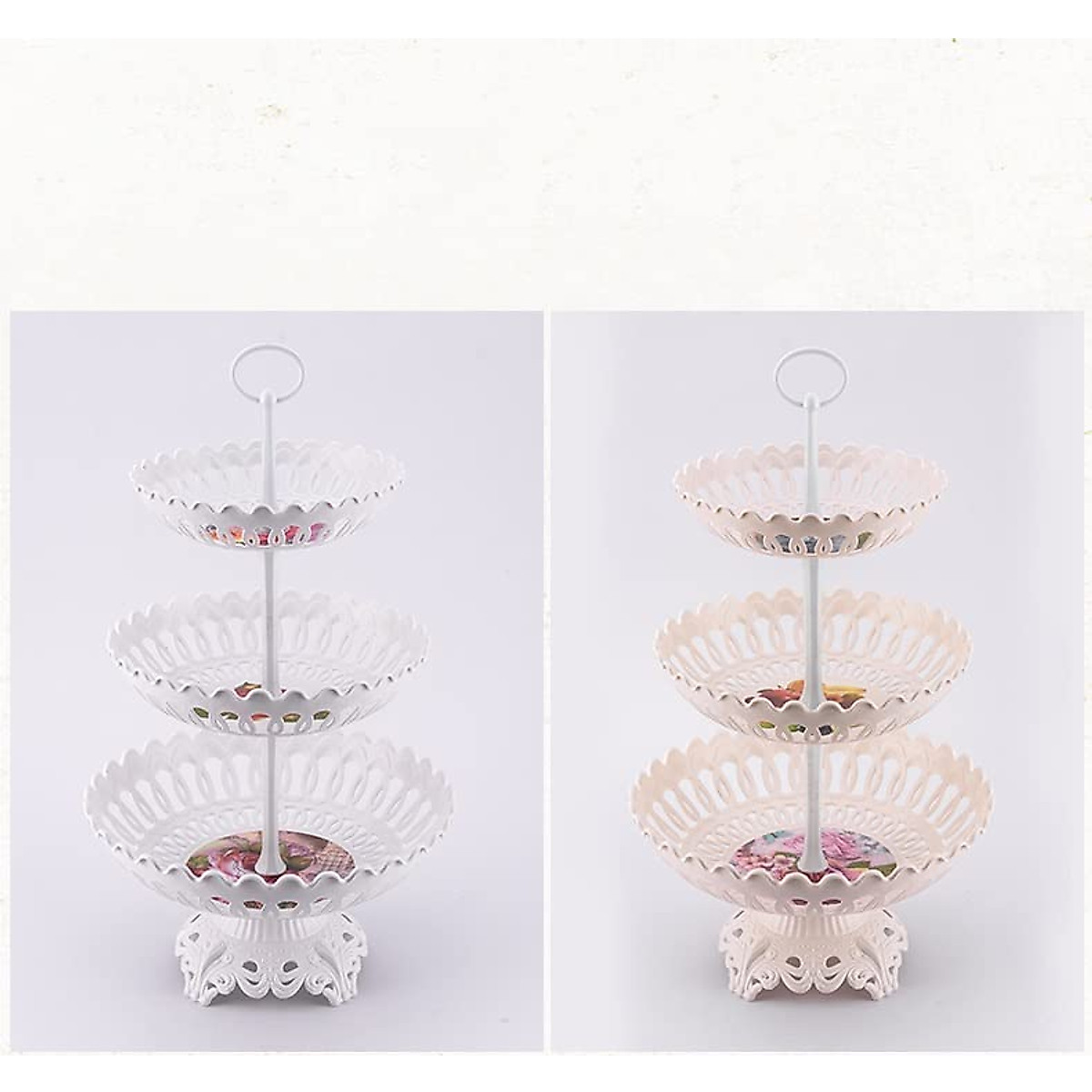 ZHUHW Household Multi-Layer Fruit Plate Table Bowl Creative Nordic Style Snack Plate Fruit Basket Tableware (Color : D, Size : 46 * 15.5cm)