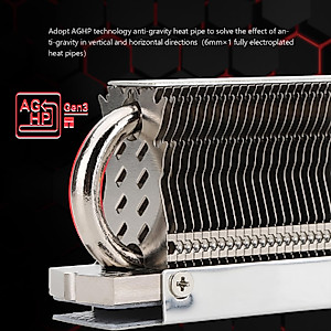 Thermalright HR-09 2280 SSD Heatsink, with Thermal Silicone Pad for M.2 SSD Hard Disk, Computer and PC, Contains a Heat Pipe, Double-Sided Heat Sink, Reflow Soldering Process