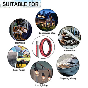 10 Gauge Wire,iGreely 10 AWG Tinned Copper Electrical Wire Cable, 2 Conductor Insulated Wire for Solar Panel Car Audio Automotive Marine Speaker Led Lighting-30Ft Black&30Ft Red