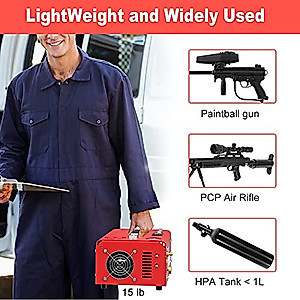 IMAYCC Portable PCP Air Compressor, 4500Psi/30Mpa, 8MM Quick-Connector Compatible for Paintball/pcp air gun/Scuba Tank with Water/Oil Separator,Small air compressor Powered by Car 12V or Home 110V AC