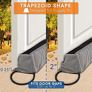 Door Draft Stopper for Bottom of Door, 38'' Weighted Door Draft Stopper, Under Door Bottom Gap Air, Light, Noise Sound Odor & Dust Blocker Guard - 2.2Lbs, 38 x4 inch Long
