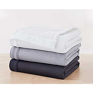 Calvin Klein Sherpa Rib Knitted 1 Piece Throw, 40 X 60 Inch, Man Made Fibre (Grey)