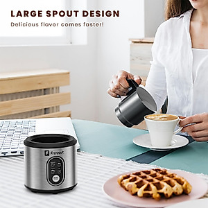 Frossvt Electric Milk Frother, 4 in 1 Milk Frother and Steamer, 350ml Hot/Cold Foam Maker for Hot and Cold Milk Froth, Hot Milk, Chocolate Milk with Silicone Spatula & 2 Whisks