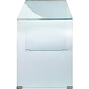 Coaster Furniture Writing Desk Clear and Chrome 801581