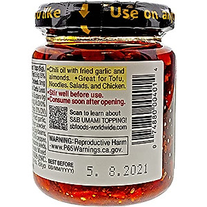 S&B Chili Oil with Crunchy Garlic, 3.88 Fl Ounce
