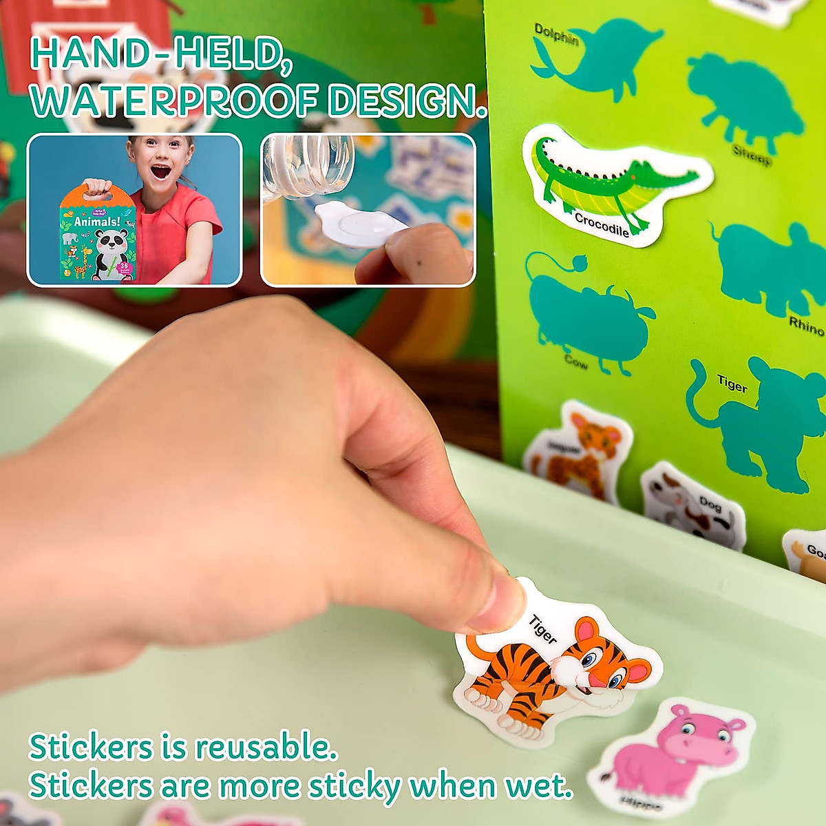 Sank Portable Jelly Quiet Book, Toddler Busy Book, 6 Themes Preschool Learning Activities Quiet Book, Preschool Activity Learning Books for Babies/Toddlers Ages 3-6