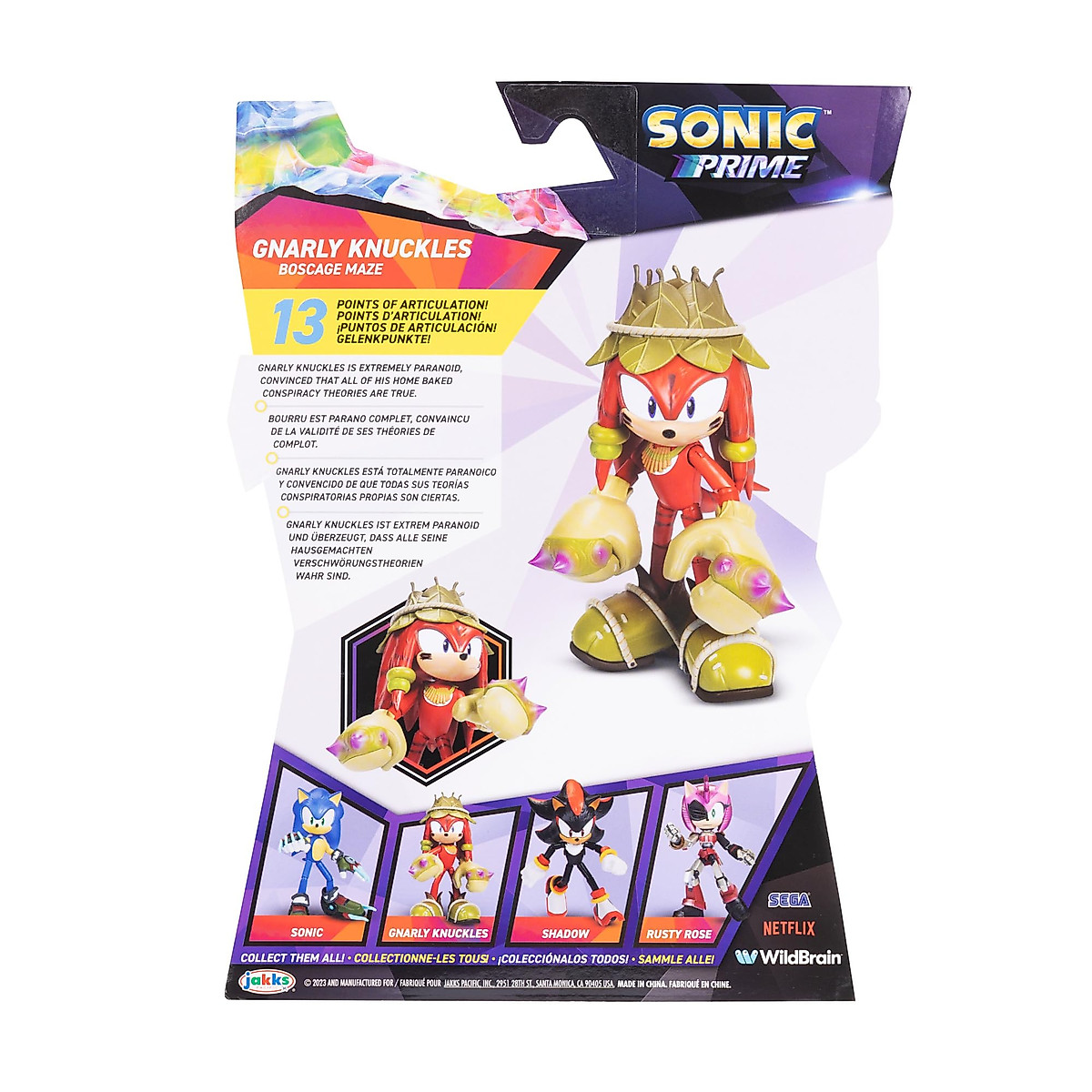 Sonic Prime 5" Articulated Action Figure - Knuckles The Dread