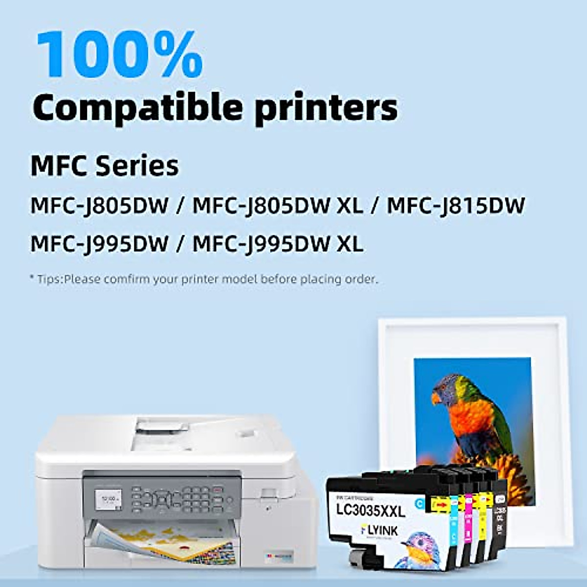 FLYINK LC3035XXL Ink Cartridge Replacement for Brother LC3035 LC3033 Work for MFC-J995DW MFC-J815DW MFC-J805DW Printer