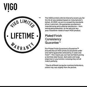 VIGO VG02008MB 17" H Gramercy Single-Handle with Pull-Down Sprayer Kitchen Faucet in Matte Black