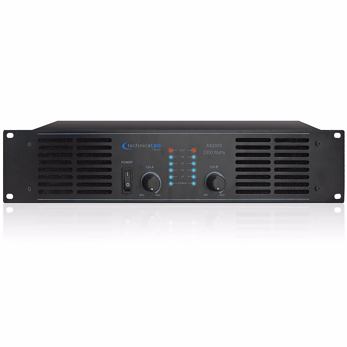 Technical Pro AX2000 2-Channel 2000 Watt Professional Power Amplifier Rackmount