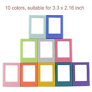 YUESUO 10 Pack Mini Magnetic Picture frame, 2x3 Refrigerator Magnet Photo Frame for Fujifilm Polaroid Instax Mini, Small Picture Holder for Fridge Table Locker Whiteboard