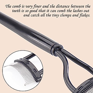 KINGMAS Eyelash Comb Separator, Eye Lash Separator Eyelash Definer Mascara Comb Applicator with Cover - Arc Designed