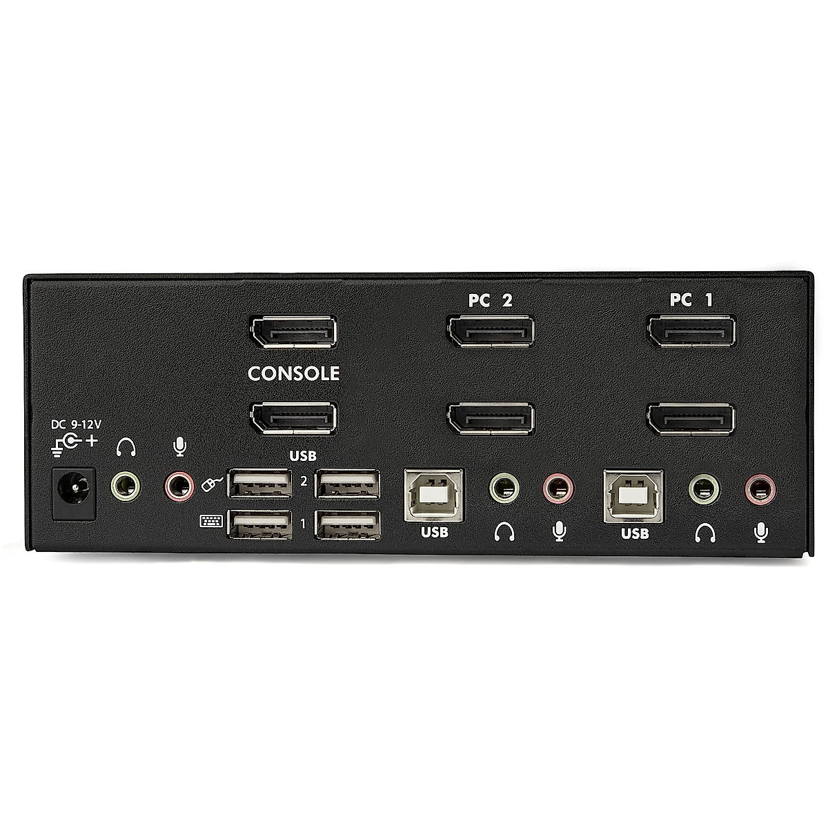 StarTech.com 2-Port DisplayPort KVM Switch - Dual-Monitor - 4K 60 - with Audio & USB Peripheral Support - DP 1.2 - USB Hub, TAA (SV231DPDDUA2)