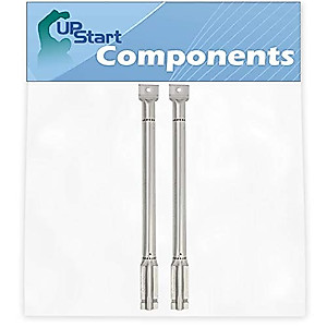 UpStart Components 2-Pack BBQ Gas Grill Tube Burner Replacement Parts for Part Number 15641 - Compatible Barbeque Stainless Steel Pipe Burners