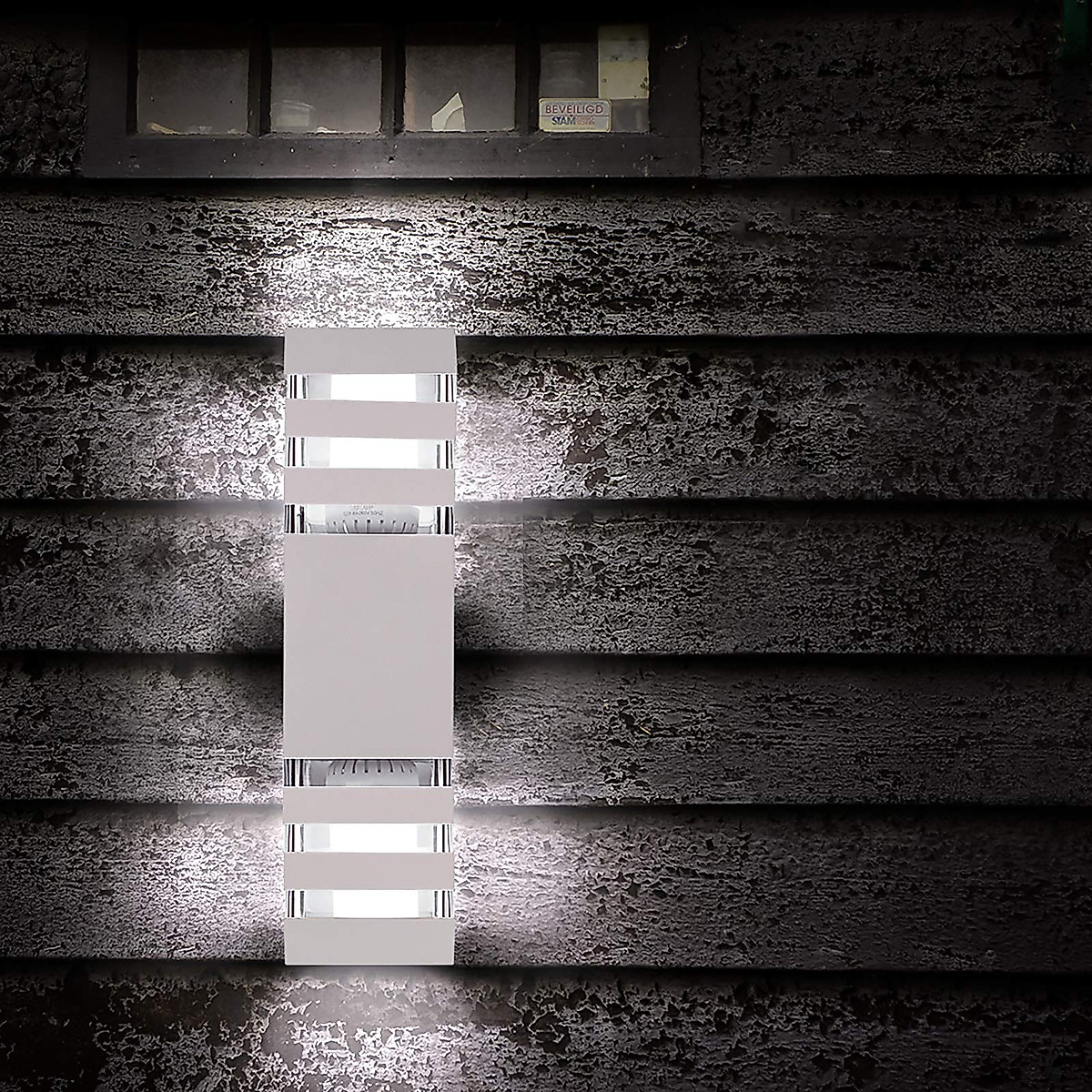 AOZBZ Modern Outdoor Wall Light, Waterproof Wall Mount Light Fixtures, Up Down Dual Head Lighting Source, Porch lights for Courtyard Garden Corridor (2 pack)