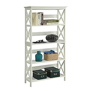 Convenience Concepts Oxford 5 Tier Bookcase, White