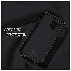 ZVE iPhone 14 Pro Crossbody Wallet Case, Card Holder Zipper Phone Case with Wrist Strap, RFID Blocking Leather Purse Gift for Women Compatible with iPhone 14 Pro, 6.1 inch, 2022-Black