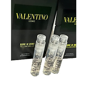 Valentino Uomo Born In Roma Yellow Dream Men Sample Spray Vial Eau De Toilette EDT Perfume (Set of 3)