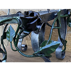 Breakfast in bed tray, table, iron anniversary gift for her, rose, floral, serving tray, coffee table, iron gift, iron gift for her, bed tray, tray