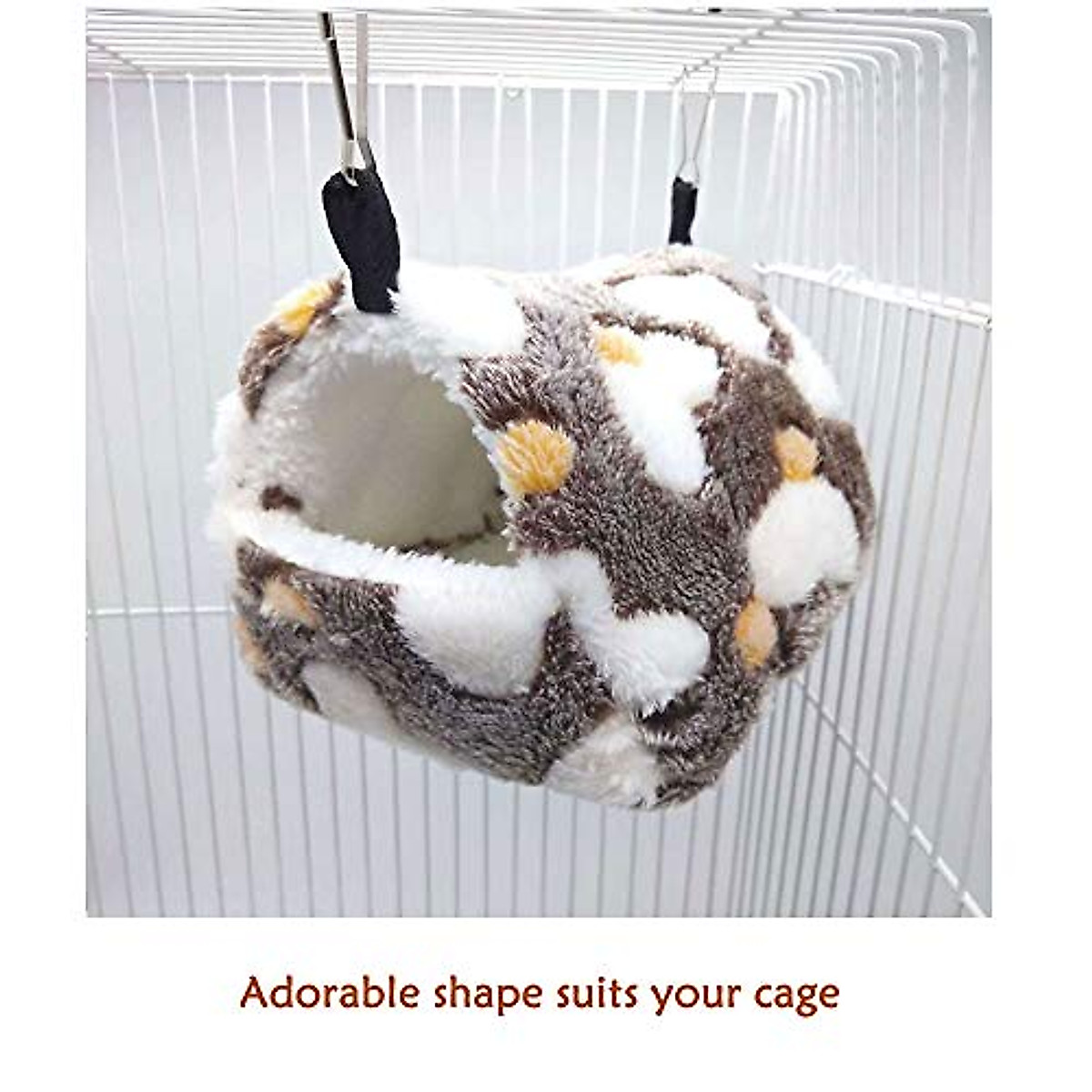 Oncpcare Winter Warm Hamster Bed Playing Soft Hamster Hammock Sleeping Cute Small Animals Nest Hanging Home Resting for Young Guinea Pig Degu Drawl Hedgehog