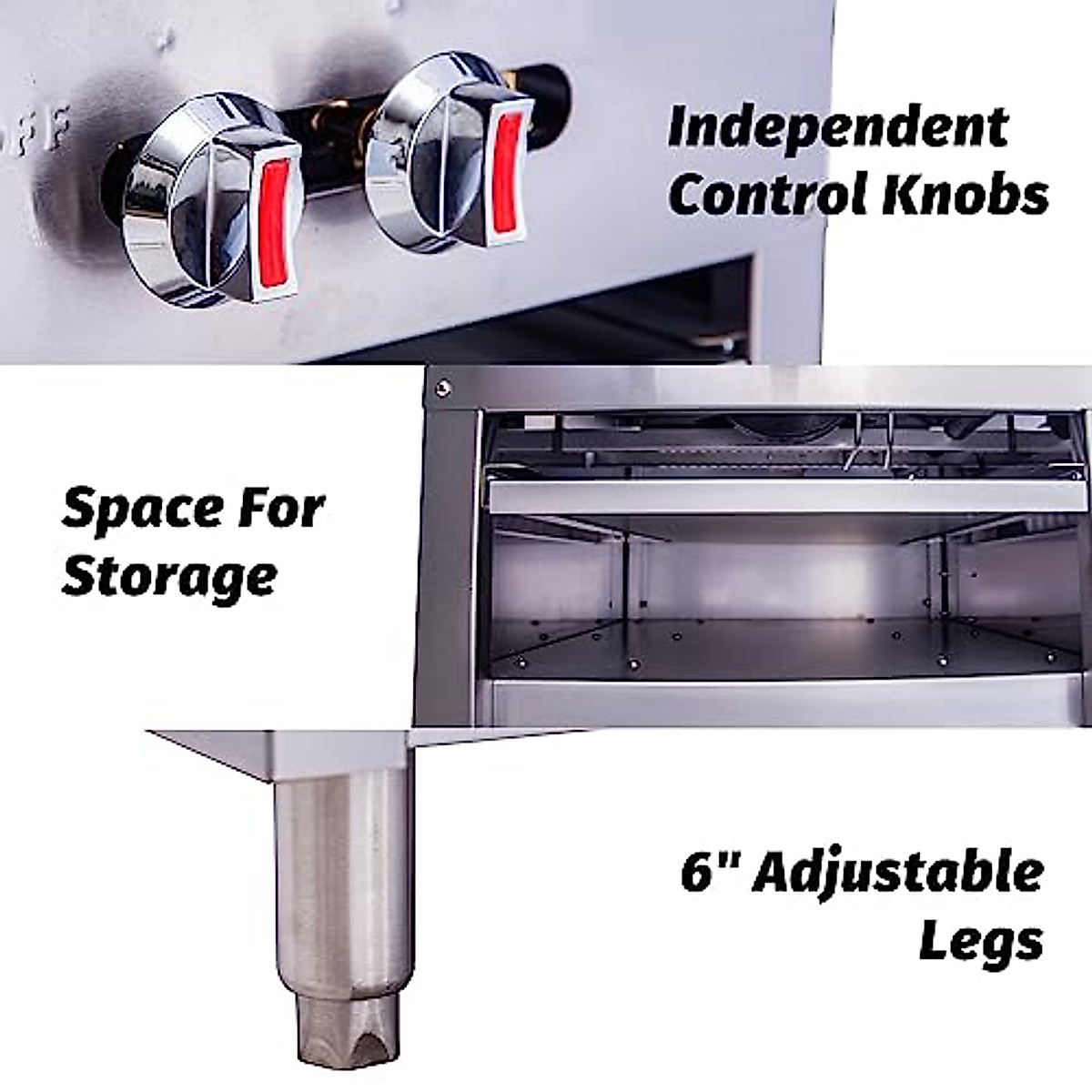 EASYROSE Single Burner Natural Gas Stove 18" Gas Hot Plate Commercial Stove Top Countertop Gas Range Commercial Cooking Equipment 76,000 BTU, ETL Listed