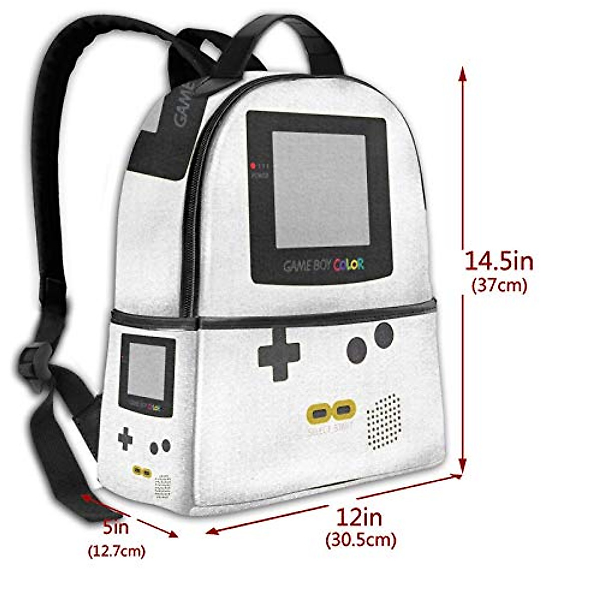 Gameboy Color Pullover Hoodie Student School Bag School Cycling Leisure Travel Camping Outdoor Backpack