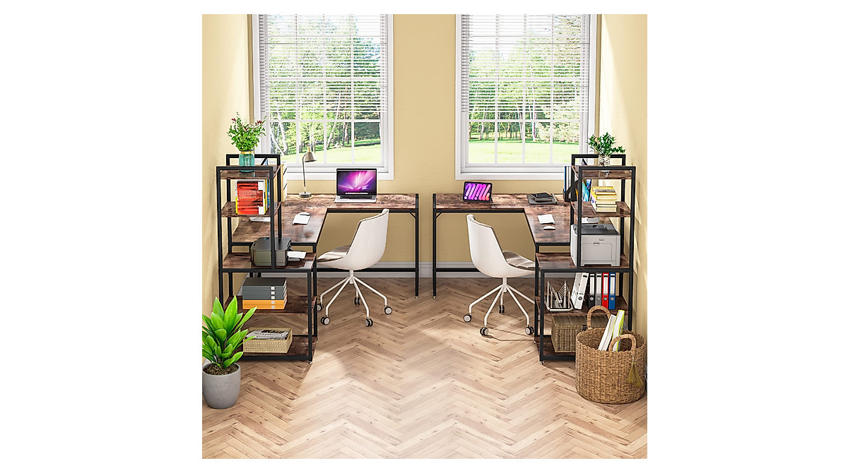 Tribesigns 79 Inch Reversible L-Shaped Desk for Home Office