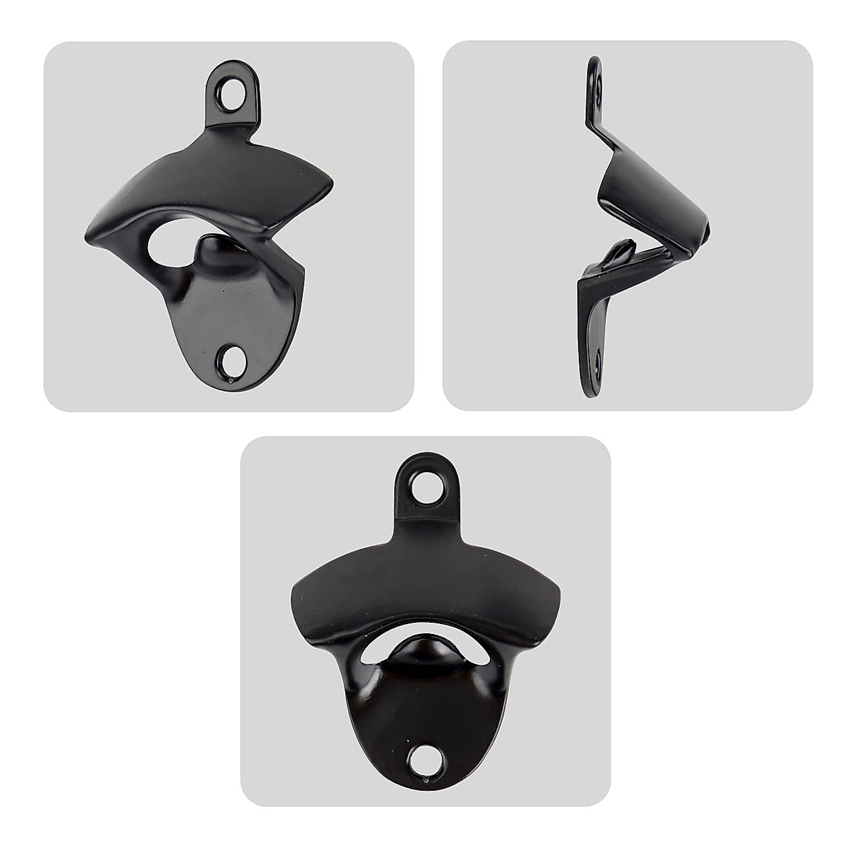 10 PCS Wall Mount Bottle Openers Vintage Beer Bottle Opener Suitable for Rustic Bars KTV Hotels Homes Restaurant - Black