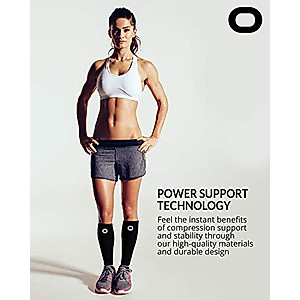 Crucial Compression Calf Sleeves for Men & Women (Pair) - Instant Shin Splint Support, Leg Cramps, Calf Pain Relief, Running, Circulation and Recovery Socks - Premium Compression Sleeve for Calves