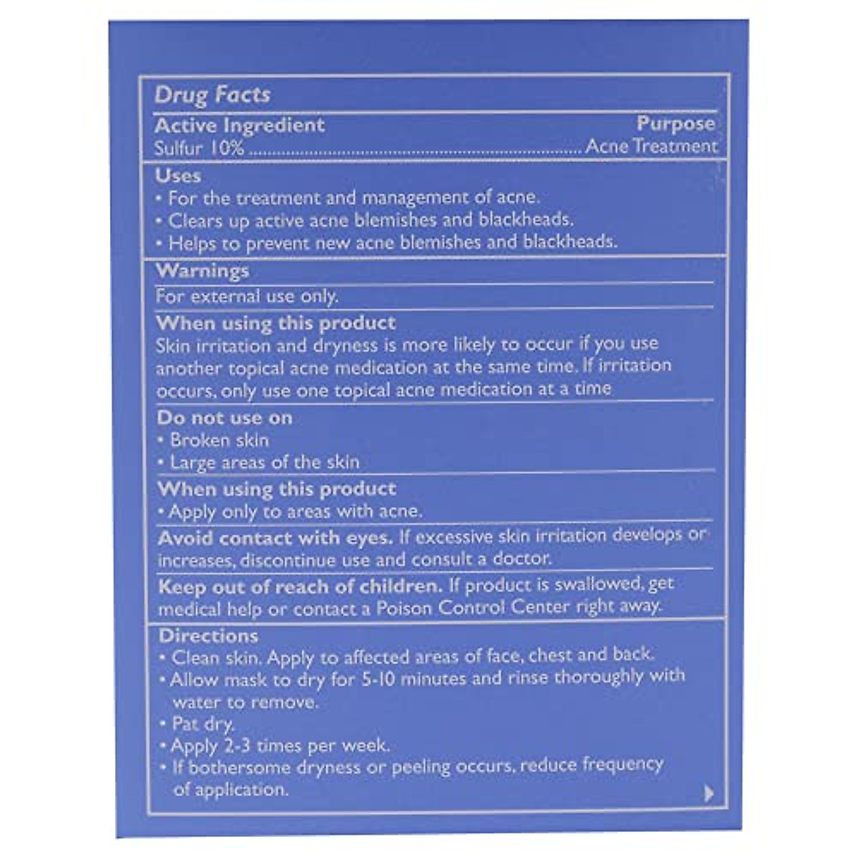 Peter Thomas Roth | Therapeutic Sulfur Acne Treatment Mask | Maximum-Strength Sulfur Mask for Acne, Clears Up and Helps Prevent Acne Blemishes, Oil Absorbing and Pore Cleansing