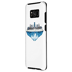 Galaxy S8+ Flat Earth Awesome Future City Ice Wall Society Gift Case