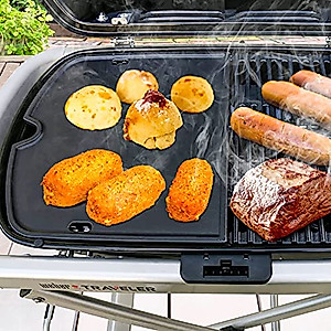 SafBbcue Cast Iron Cooking Griddle Replacement for Weber 9010001 Traveler Portable Gas Grill